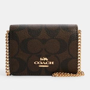 Coach | Bags | Coach 665 Mini Wallet On A Chain In Signature | Poshmark